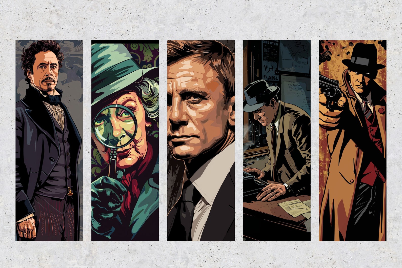 35 Detectives & Spies Printable Bookmarks, Digital Download Bookmark ...