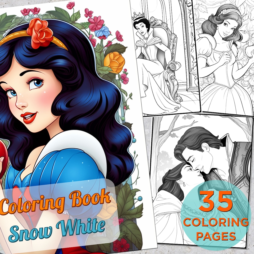 35 Snow White Coloring Pages, Sleeping Princess Fairy Tale Printable ...