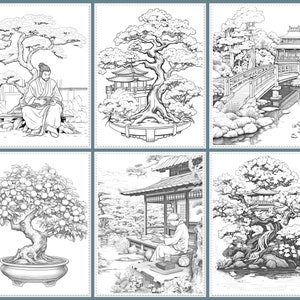 30 Japan Garden Coloring Pages, Japan Bonsai Tree Adults Printable ...