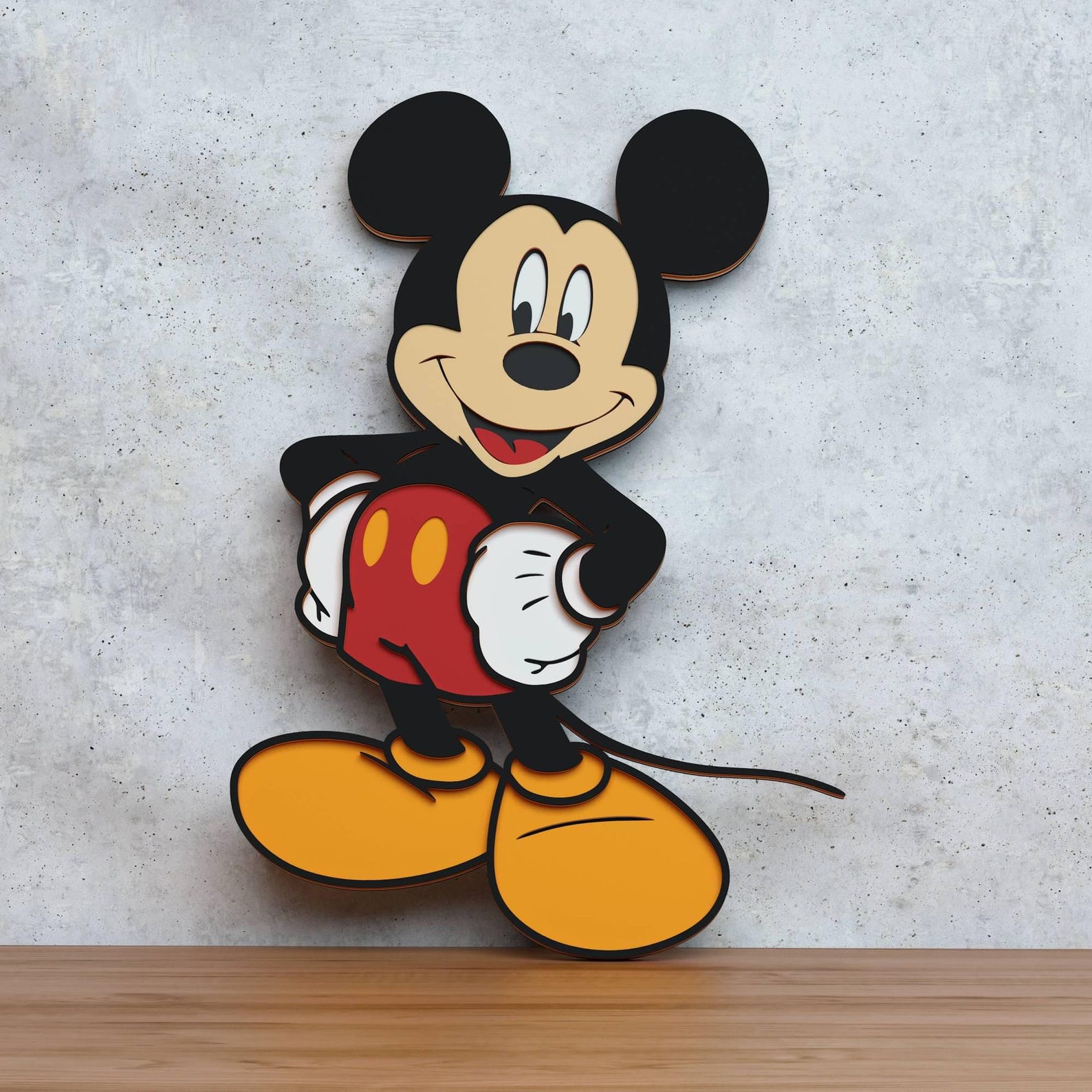 Cartoon Mouse Layered Design for Laser and Paper Cutting, Cartoon ...