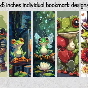 50 Frog Printable Bookmarks, Frog Digital Download Bookmark Sheets ...