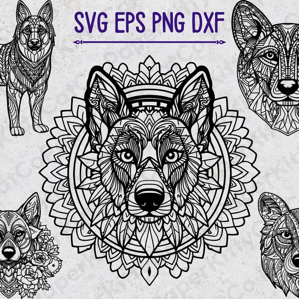 German Shepherd Mandala - Etsy