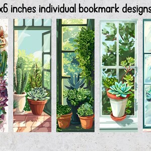 50 Cacti and Succulent Printable Bookmarks, Digital Download Bookmark ...