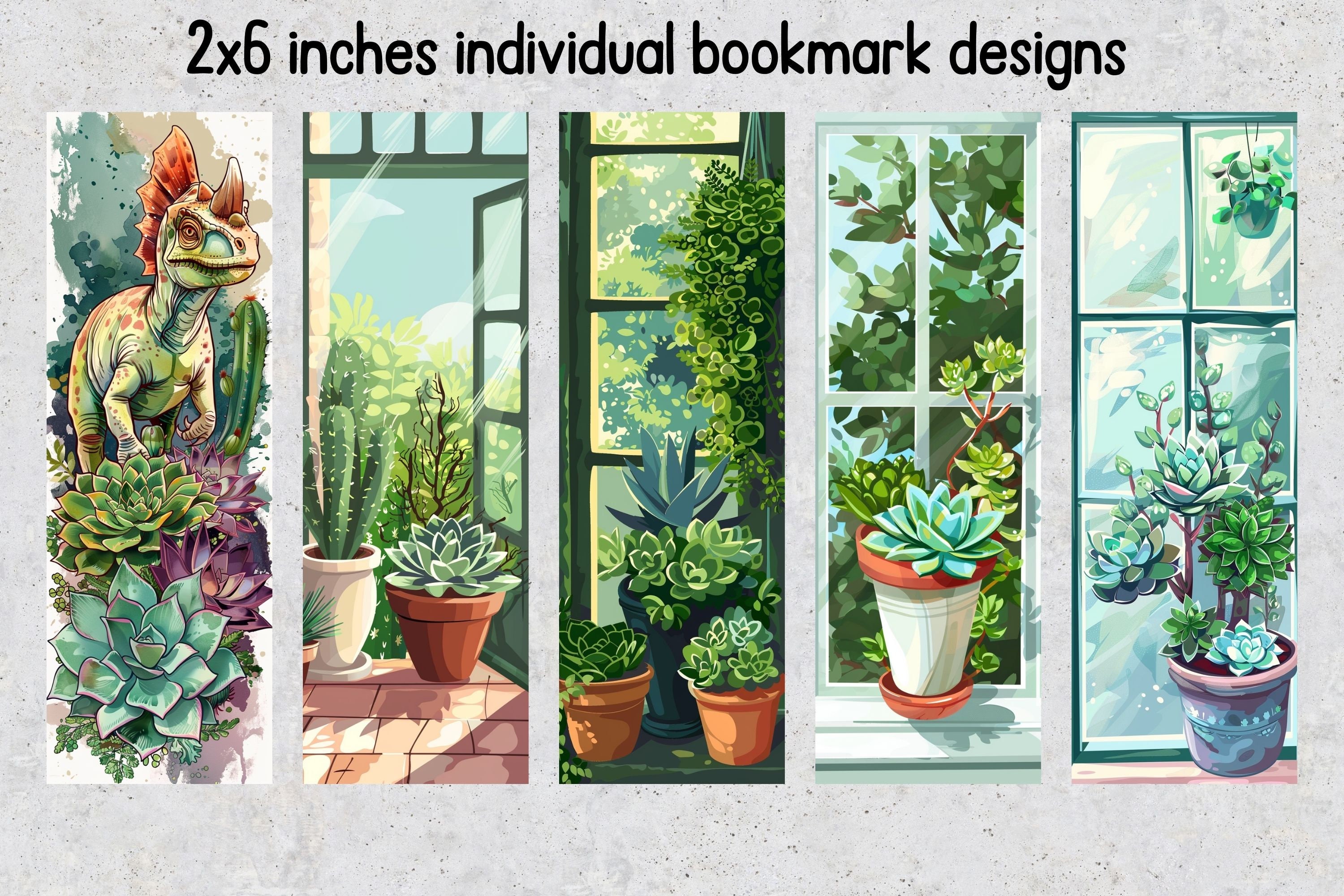 50 Cacti and Succulent Printable Bookmarks, Digital Download Bookmark ...