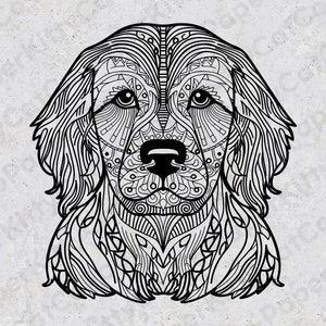 5 Labrador Retriever SVG Bundle, Dog Zentangle Mandala SVG, Set of Dog ...