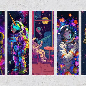 50 Astronaut Printable Bookmarks, Spaceman Digital Download Bookmark ...