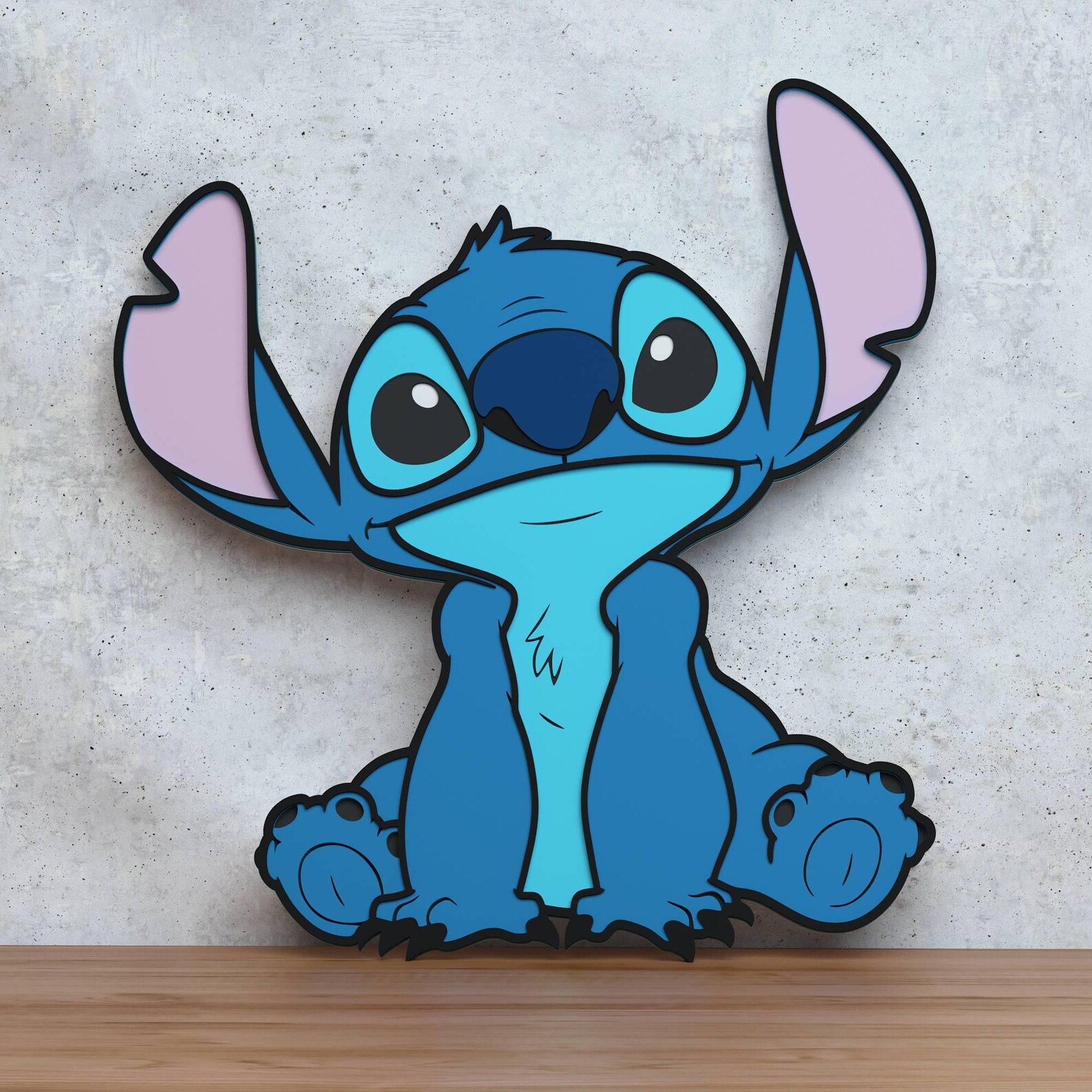 Blue Alien Layered Design for Laser and Paper Cutting V2, Cartoon Alien ...