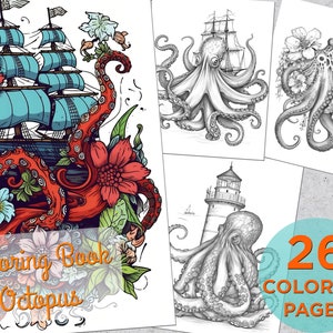 26 Octopus Coloring Pages, Adults Printable Coloring Page, Octopus ...