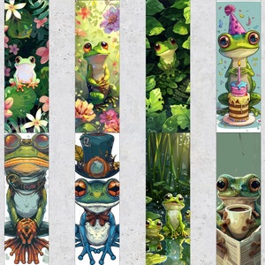 50 Frog Printable Bookmarks, Frog Digital Download Bookmark Sheets ...
