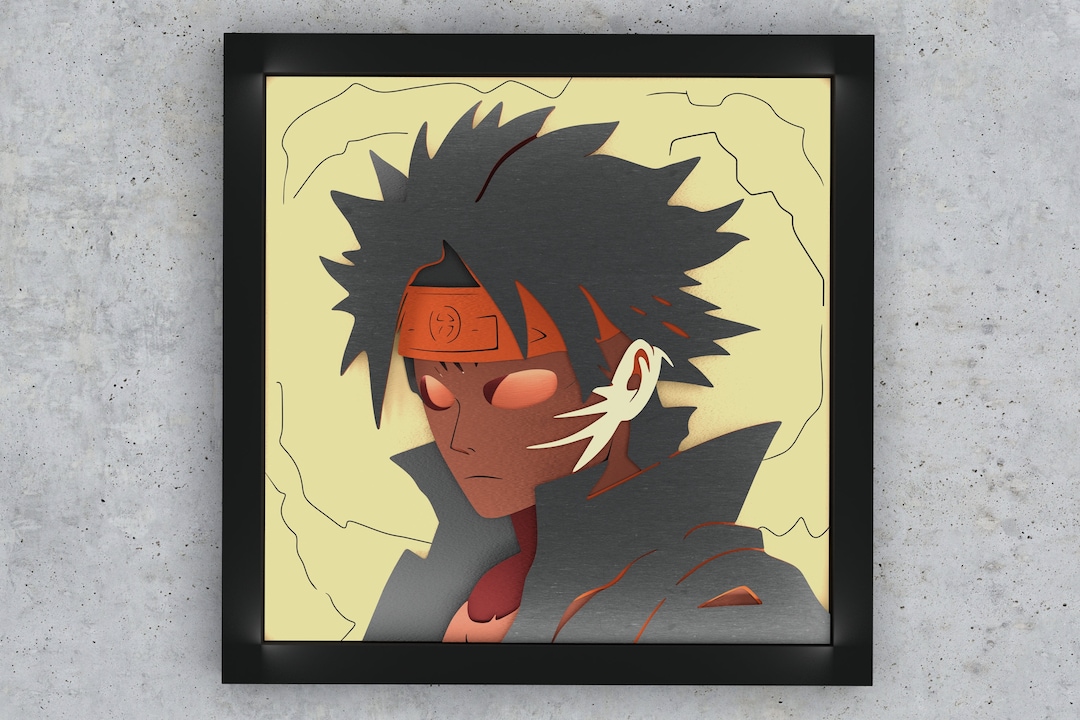Anime Boy Shadow Box SVG Layered Design for Cricut Silhouette - Etsy ...