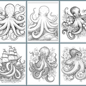 26 Octopus Coloring Pages, Adults Printable Coloring Page, Octopus ...