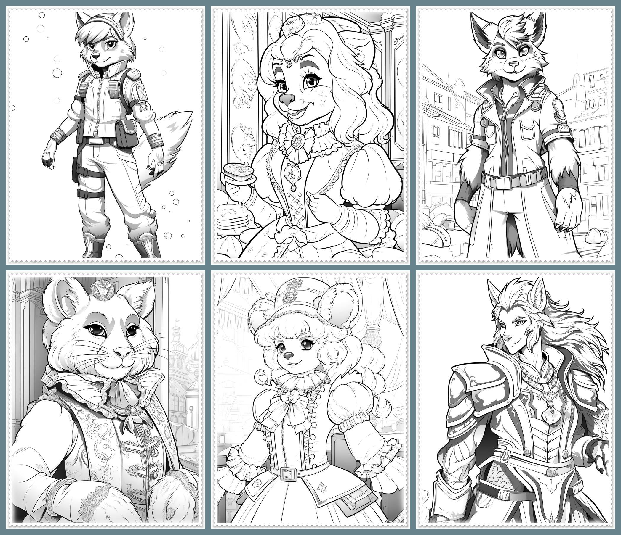 30 Furry Coloring Pages, Adults Printable Coloring Page With Furry Arts ...