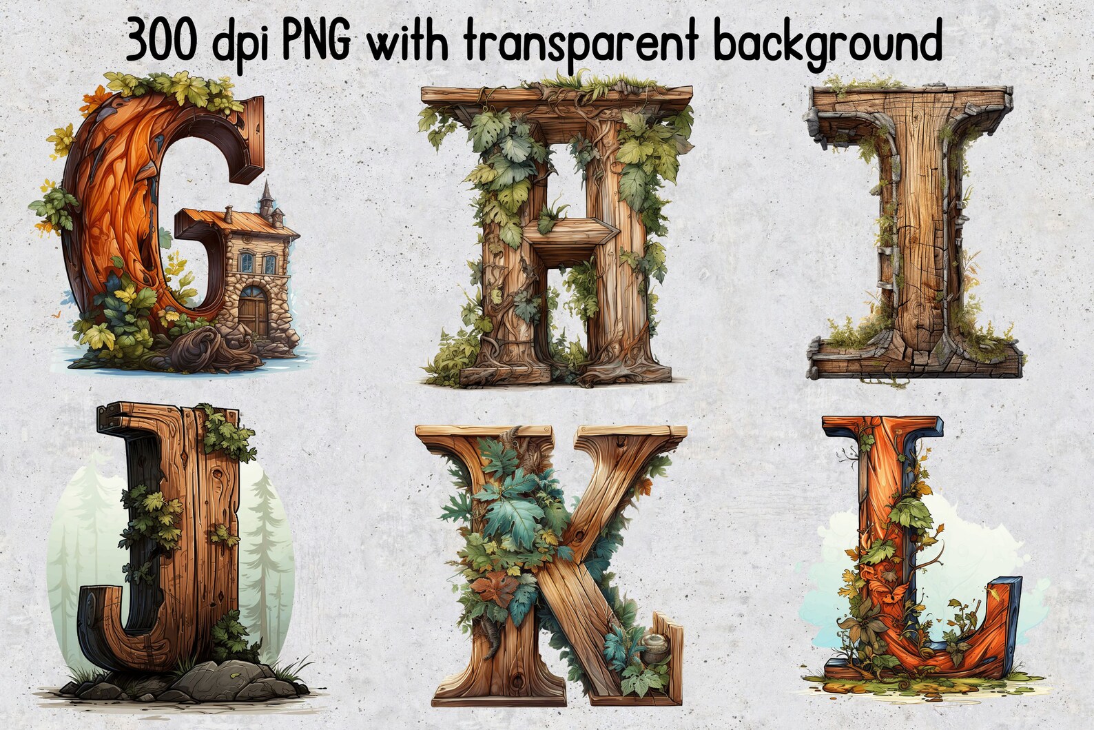 Wooden Alphabet PNG Sublimation Clip Art, Set Transparent PNG Wooden ...