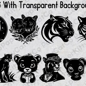50 Panther PNG & SVG Bundle, Black Panther SVG Silhouettes Sublimation ...