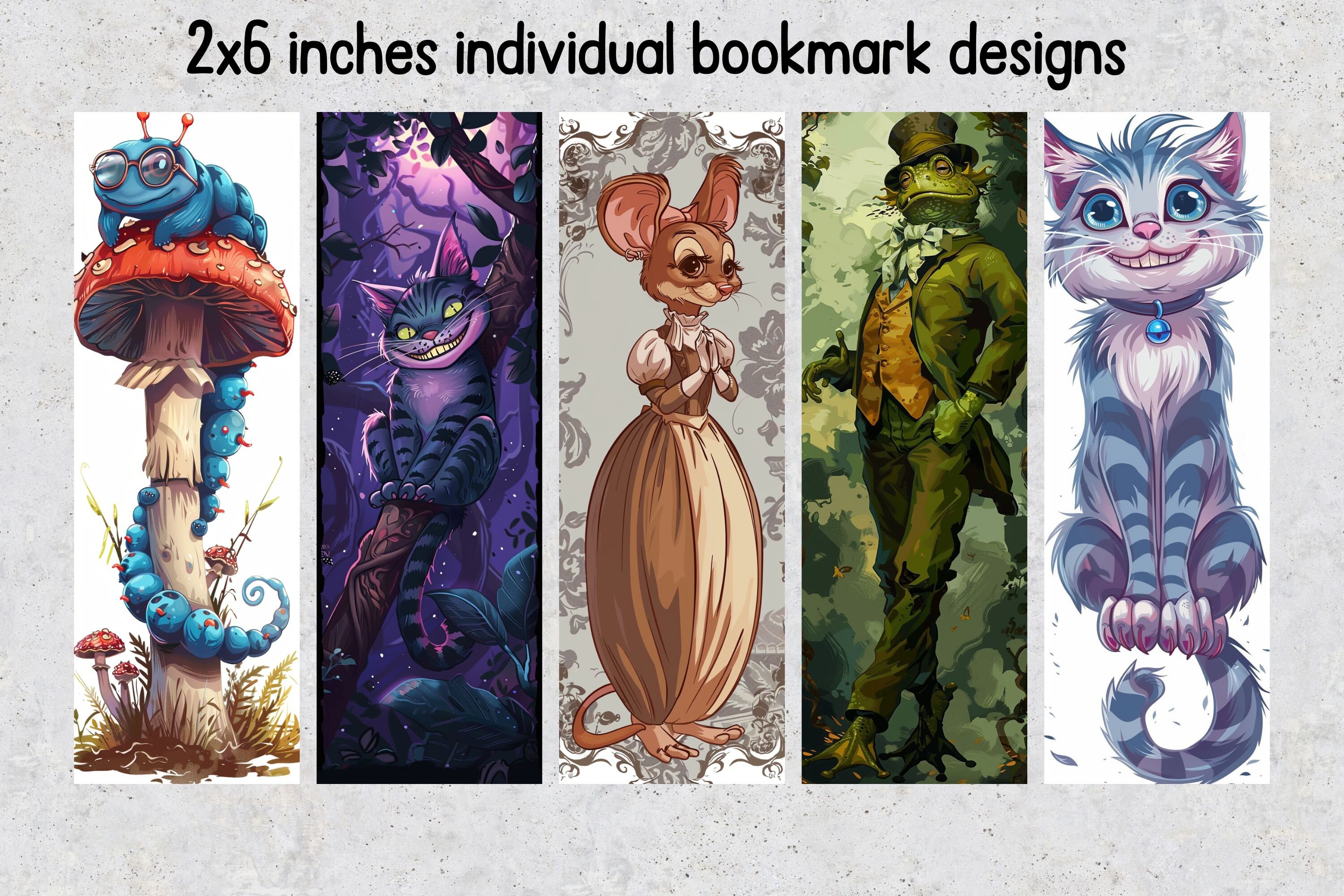 35 Alice Printable Bookmarks, Wonderland Digital Download Bookmark ...