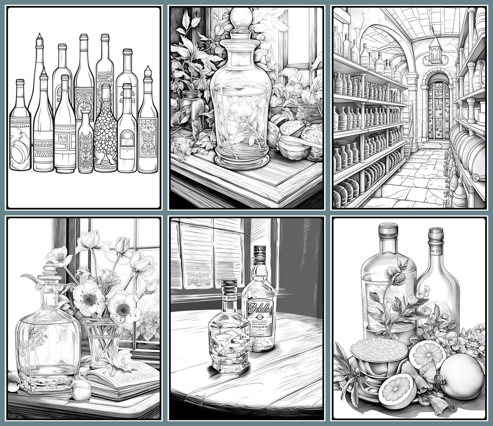 30 Alcohol Coloring Pages, Alcoholic Adults Printable Grayscale ...