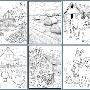 35 Farm House Coloring Pages, Adults Printable Rancho Coloring Book ...