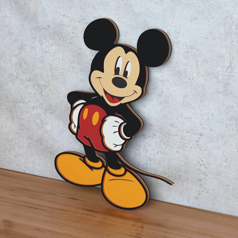 Cartoon Maus Layered Design für Laser- und Papierschneiden, Cartoon ...