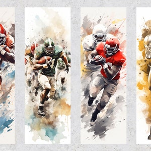 45 American Football Printable Bookmarks, Football Digital Bookmark ...