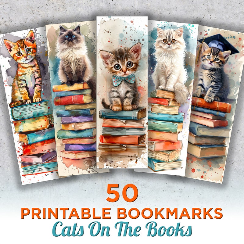 Printable Bookmark Kitten - Etsy
