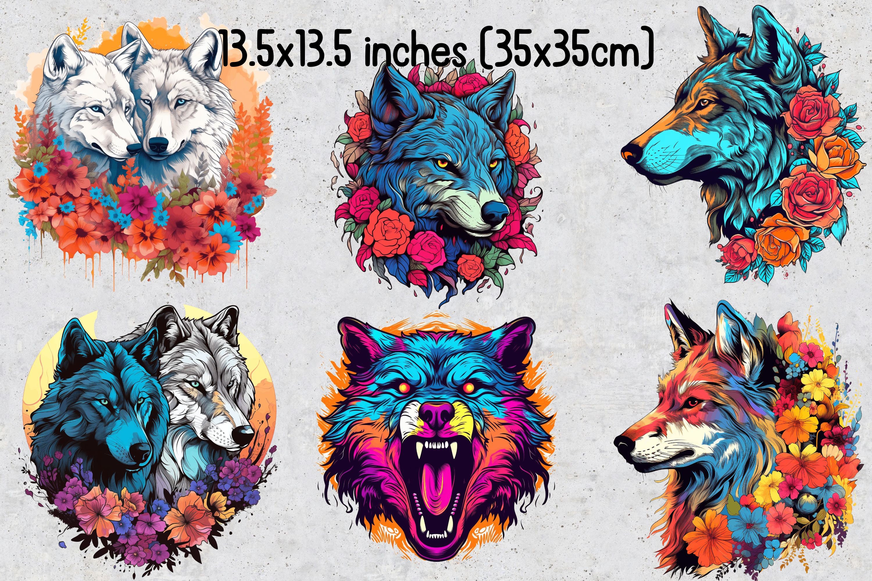 30 Wolf PNG Sublimation Clip Art Set of Transparent PNG Wolf - Etsy