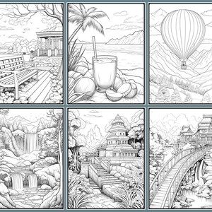 33 Relaxing Landscape Coloring Pages, Printable Nature Coloring Pages ...