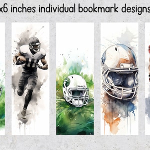 45 American Football Printable Bookmarks, Football Digital Bookmark ...
