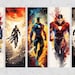 40 Superhero Printable Bookmarks Comics Digital Download - Etsy UK