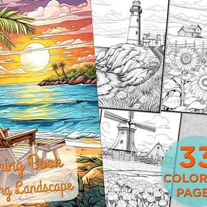 33 Relaxing Landscape Coloring Pages, Printable Nature Coloring Pages ...