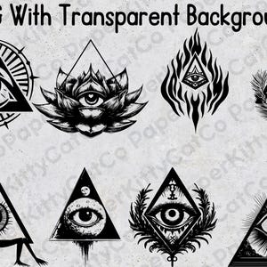 50 All-seeing Eye PNG & SVG Bundle, SVG Silhouettes Sublimation ...