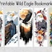 50 Wild Eagle Printable Bookmarks, Eagle Download Bookmark Sheets ...