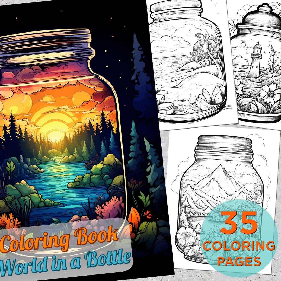 35 World in A Jar Coloring Pages, Printable Nature Coloring Pages for ...