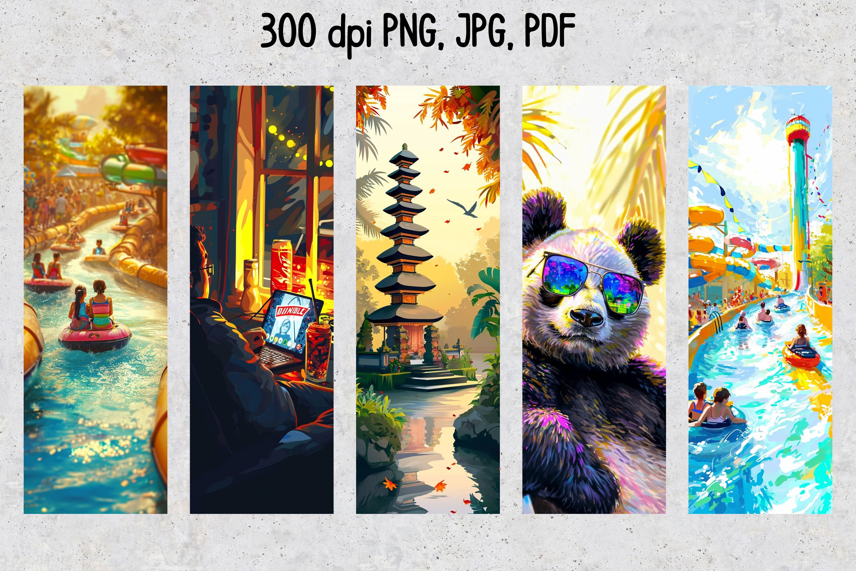 40 Vacation Printable Bookmarks, Summer Digital Download Bookmark ...