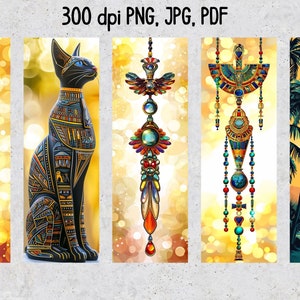 55 Egyptian Art Printable Bookmarks, Historical Digital Download ...