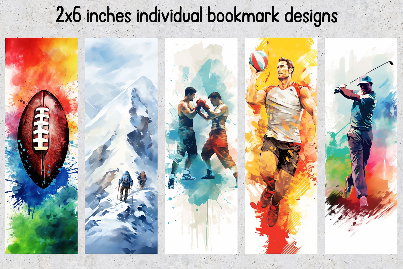 40 Sports Printable Bookmarks, Sport Digital Download Bookmark Sheets ...