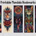 50 Mandala Printable Bookmarks, Mandala Digital Download Bookmark ...