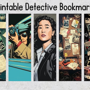 35 Detectives & Spies Printable Bookmarks, Digital Download Bookmark ...