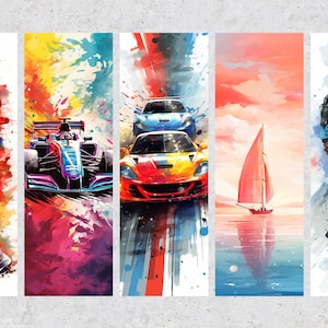 40 Sports Printable Bookmarks, Sport Digital Download Bookmark Sheets ...