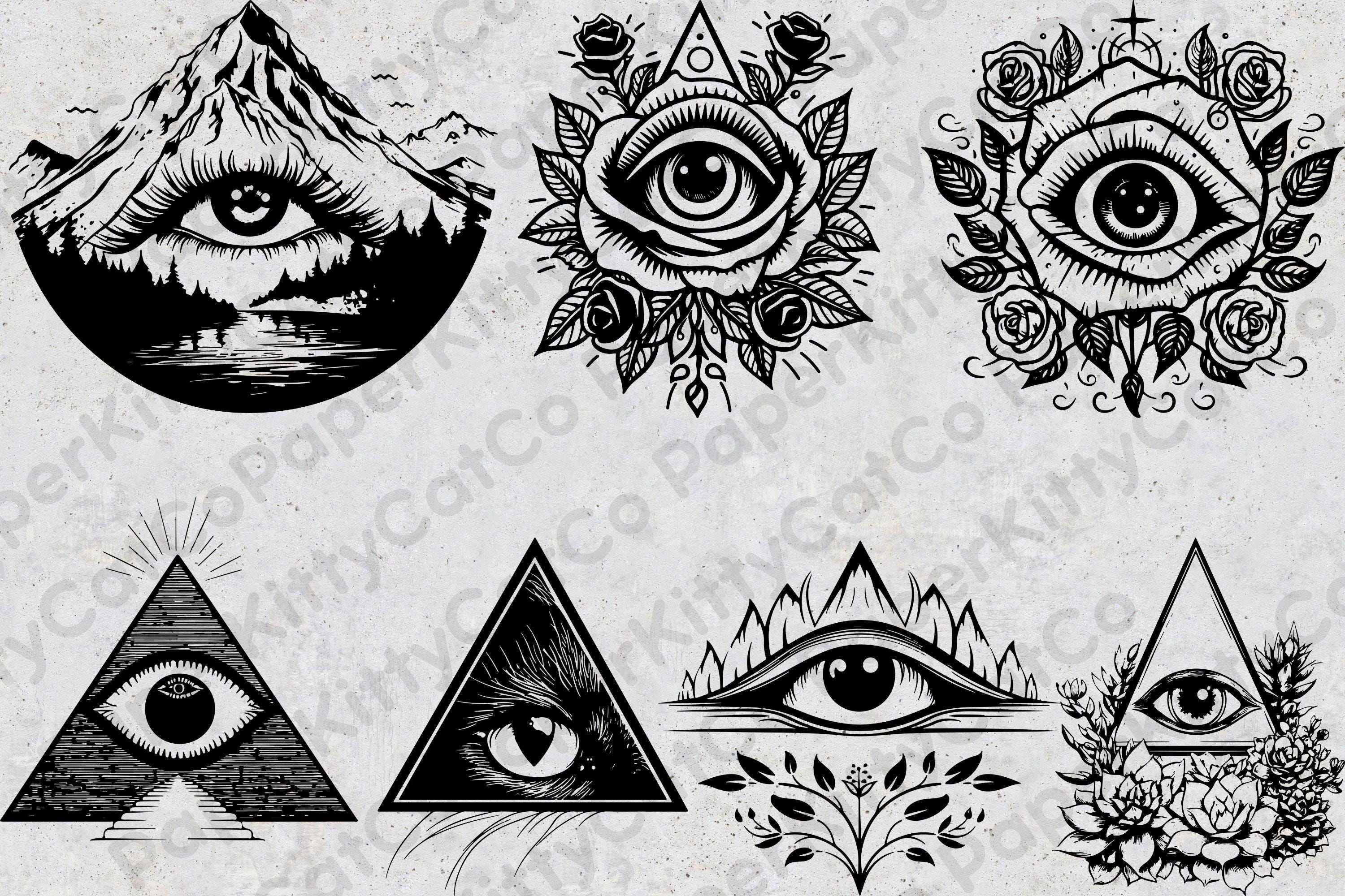 50 All-seeing Eye PNG & SVG Bundle, SVG Silhouettes Sublimation ...