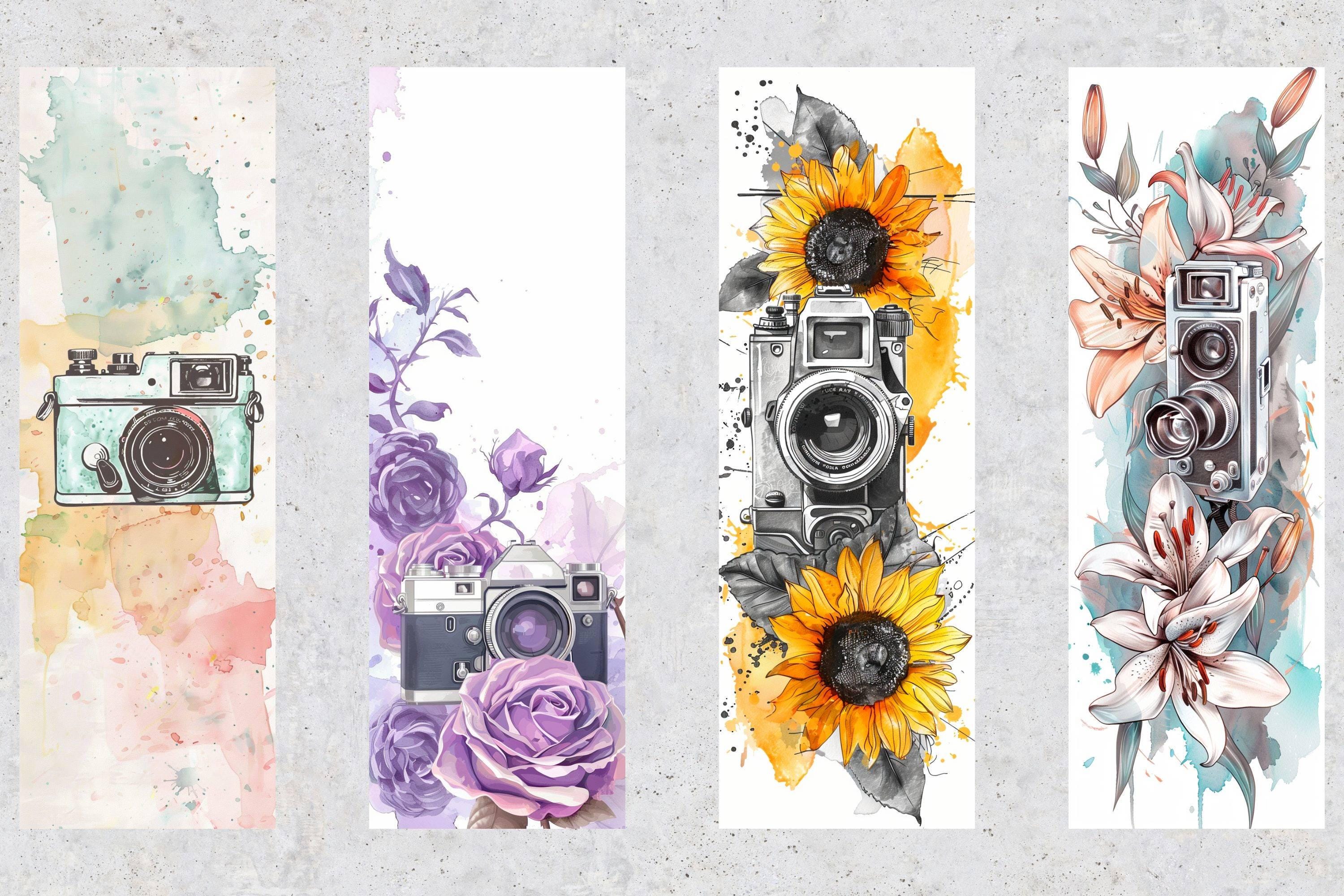 50 Photo Camera Printable Bookmarks, Camera Digital Download Bookmark ...