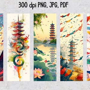 50 Buddhist Printable Bookmarks, Buddhism Digital Download Bookmark ...