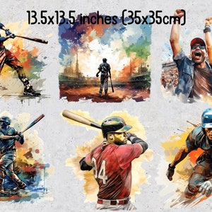 30 Baseball PNG Sublimation Clip Art, Set of Transparent PNG Baseball ...