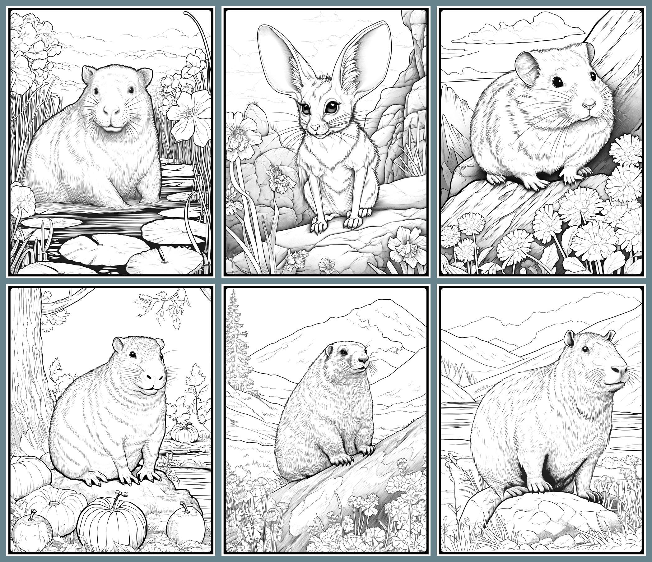 35 Capybara and Other Rodents Coloring Pages, Capybara Printable ...