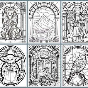 36 Stained Glass Coloring Pages, Stained Glass Windows Printable ...