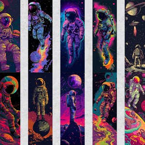 50 Astronaut Printable Bookmarks, Spaceman Digital Download Bookmark ...