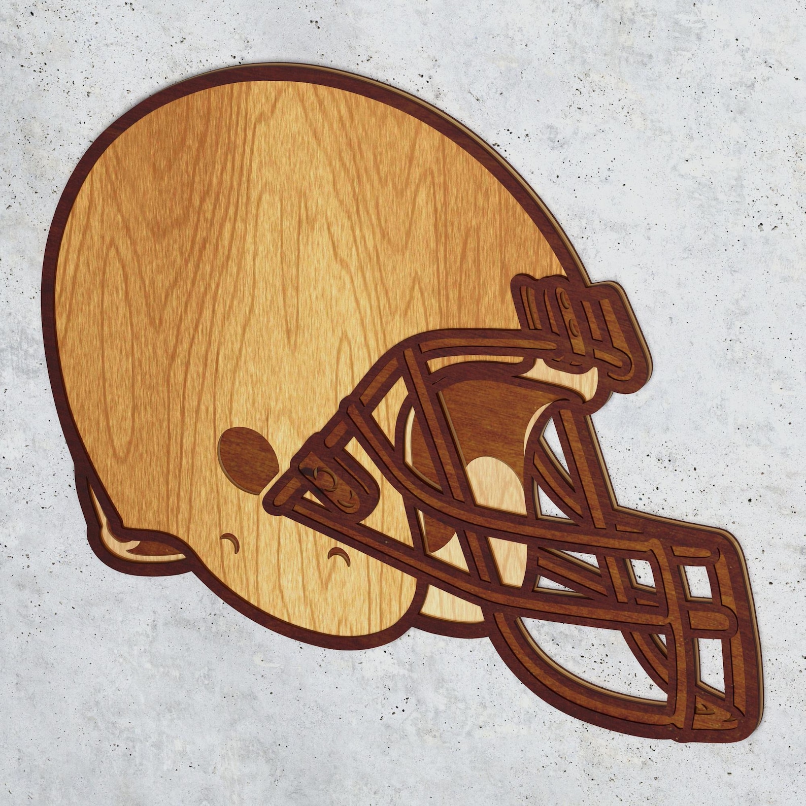 Football Helmet Layered Design for Laser Cutting, SVG DXF Football ...