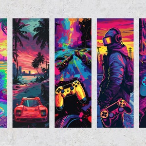 45 Gamer Printable Bookmarks, Video Game Digital Download Bookmark ...