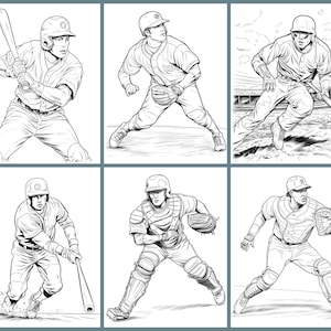 30 Baseball Coloring Pages, Baseball Adults Printable Grayscale ...