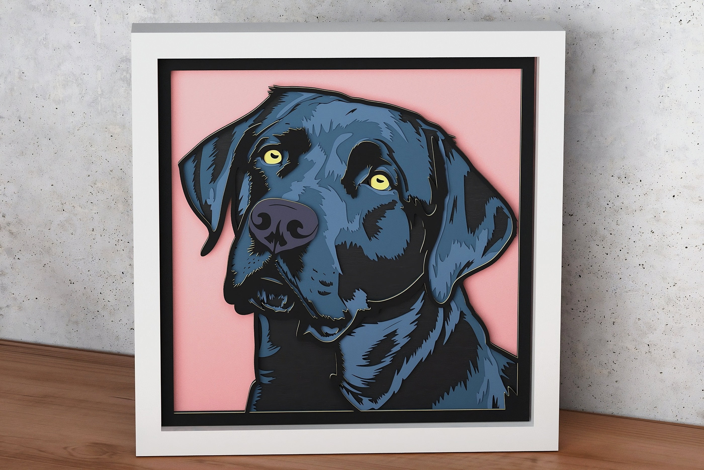 Labrador Retriever Shadow Box SVG Layered Design for Cricut - Etsy UK