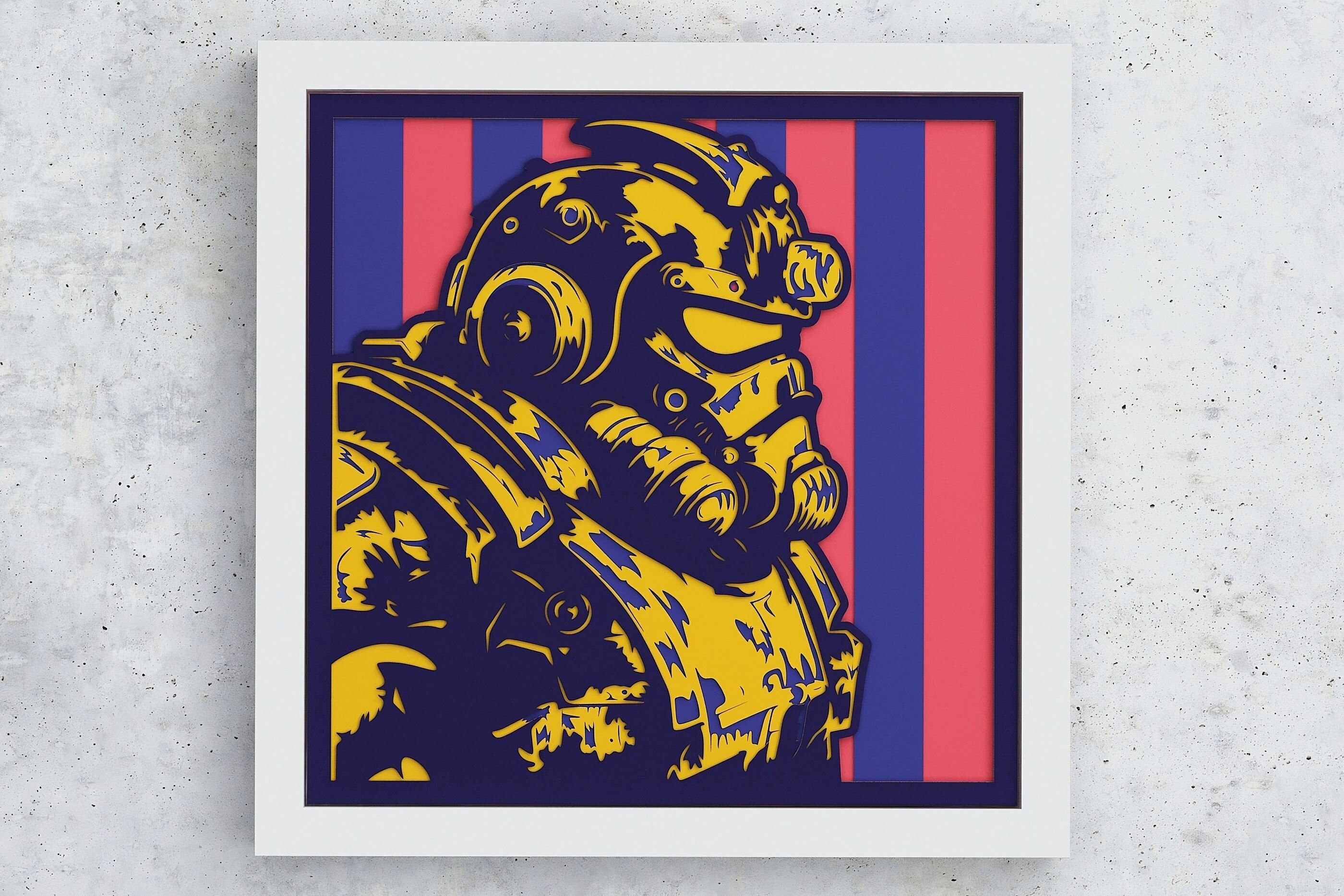 Armored Guy Shadow Box Soldier SVG Layered Design for Cricut - Etsy